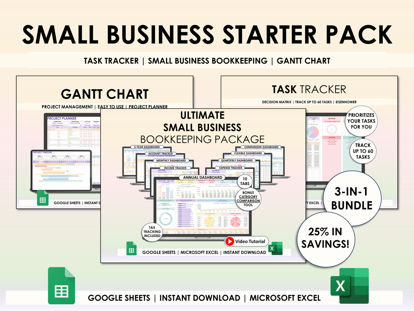 Small Business Starter Bundle - Small Business Bookkeeping Package + G ...